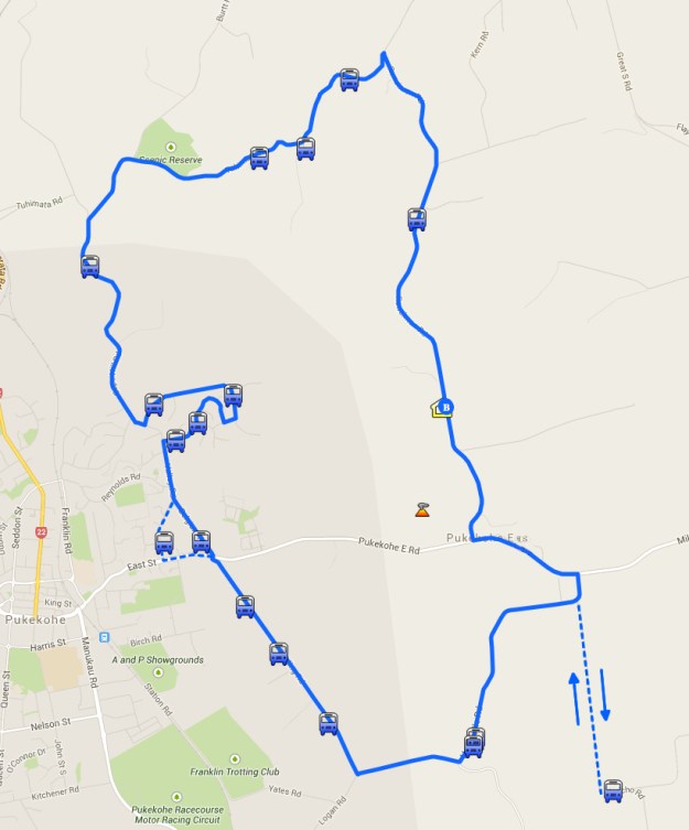 Proposed 2015 School Bus Route | Pukekohe East School Bus